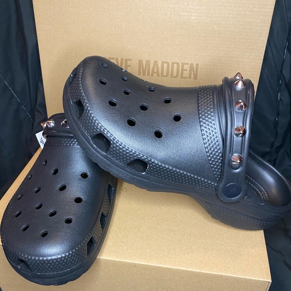 Steve Madden | Shoes | Steve Madden Womens Crocs Black | Poshmark